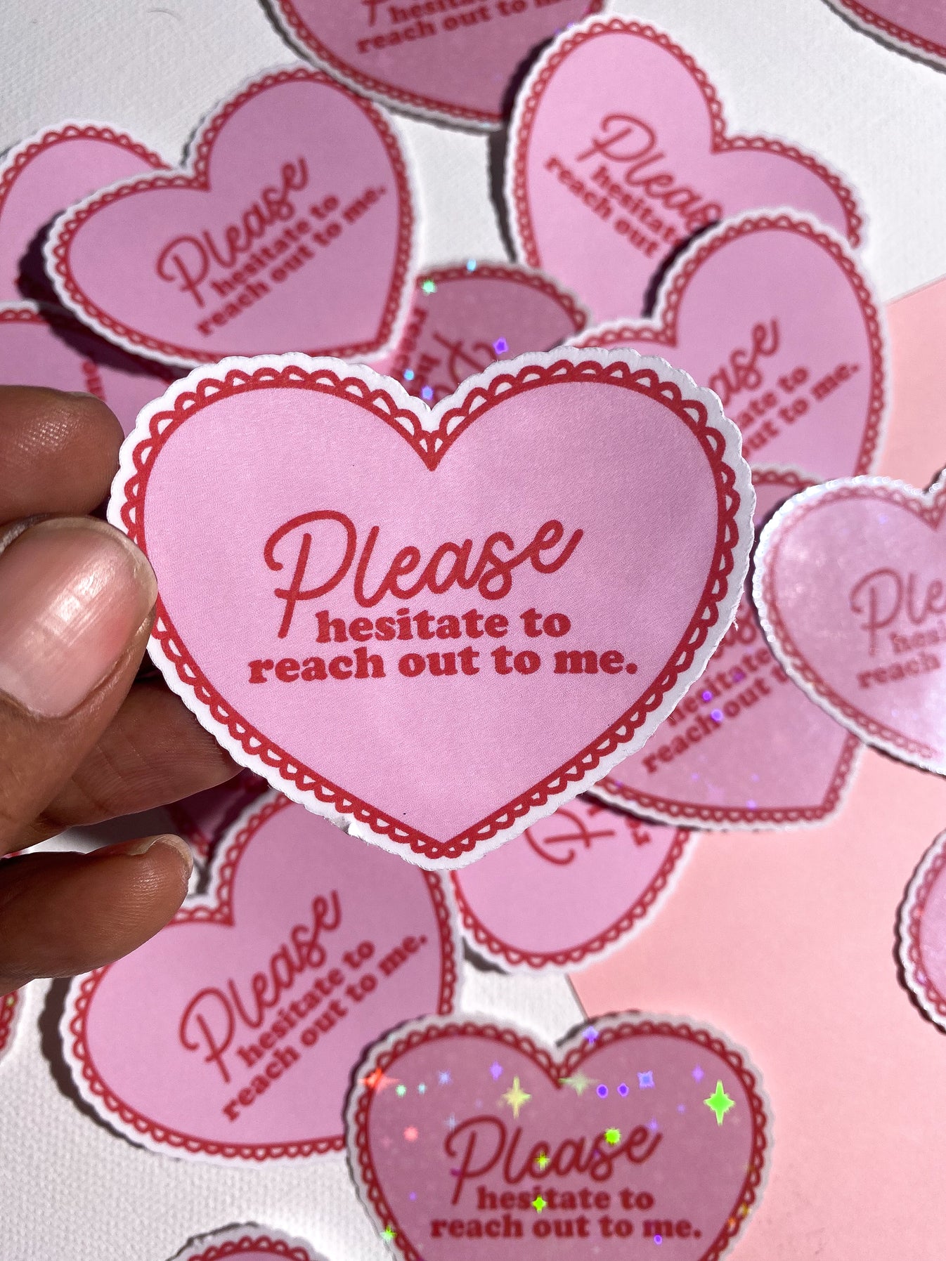 Please Hesitate To Reach Out Sticker – The Lily Creative Co