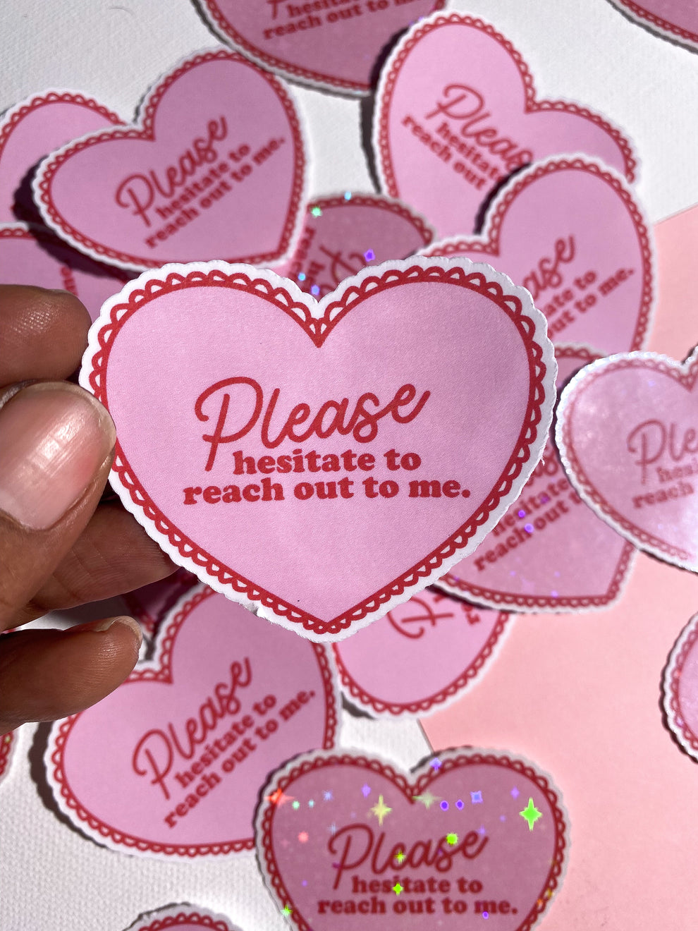 Please Hesitate To Reach Out Sticker – The Lily Creative Co